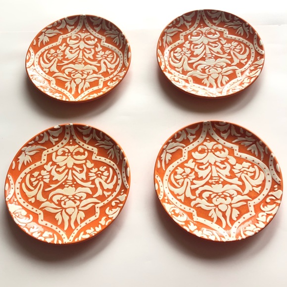 Pottery Barn | Dining | Pottery Barn Orange Dinner Plates | Poshmark